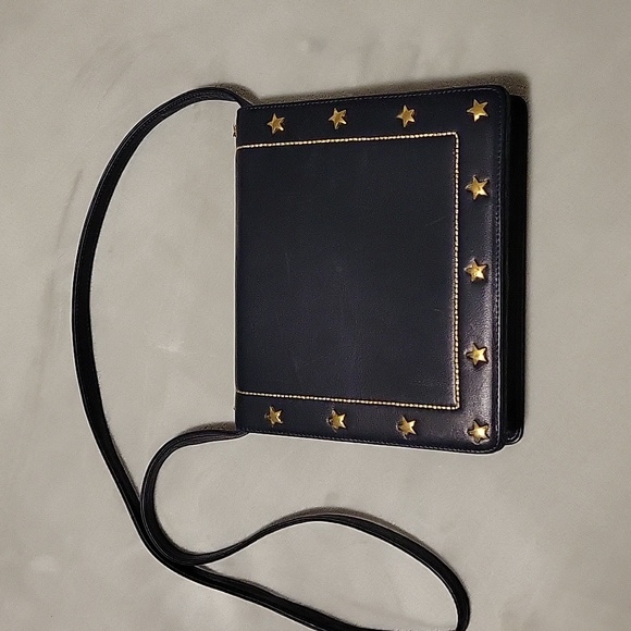 Neiman Marcus | Bags | Vtg Navy Leather Neiman Marcus Star Stud Handbag ...